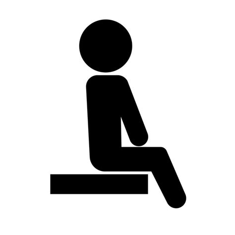 Simple Sitting Person Pictogram Vector 34819896 Vector Art At Vecteezy