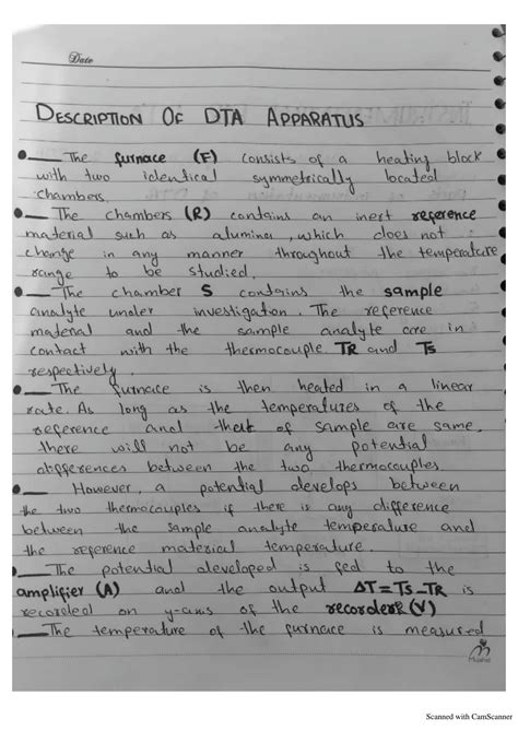 Solution Instrumentation Of Dta Limitations Of Dta Apparatus Of Dta Diffrential Thermal