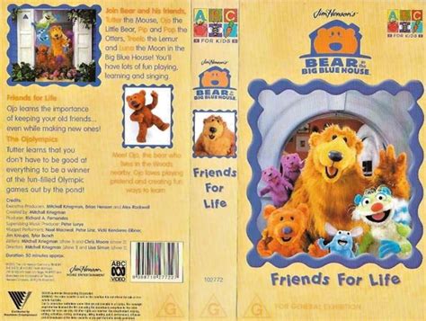 Bear In The Big Blue House Friends For Life Vhs Video Pal~ A Rare £23