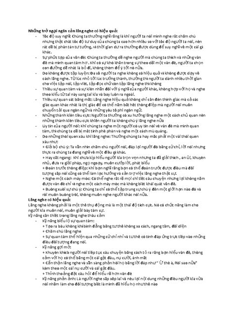 Lắng nghe có hiệu quả Lắng nghe có hiệu quả Nh ững tr ở ng ại ngăn c ản lăắng nghe có hi ệu