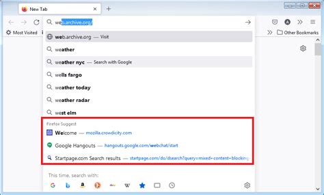 Как отключить расширение поиска Firefox Suggest в браузере Mozilla Firefox