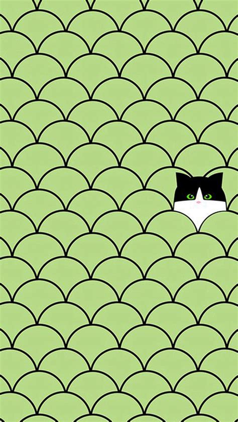 Funny Cat Circles Pattern Iphone Wallpapers Free Download
