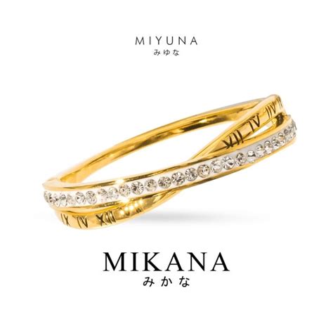 Mikana Regal K Gold Plated Miyuna Ring Accessories Jewelry For Women Korean Engagement