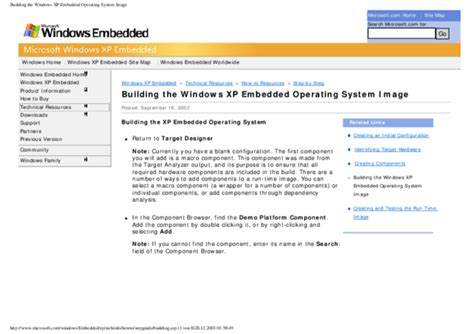 pdf building the windows xp embedded operating system image