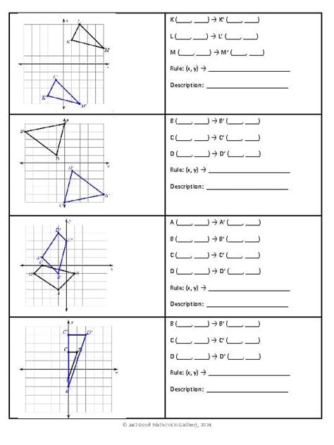 Writing Coordinate Rules Of Transformations Practice With Error Analysis