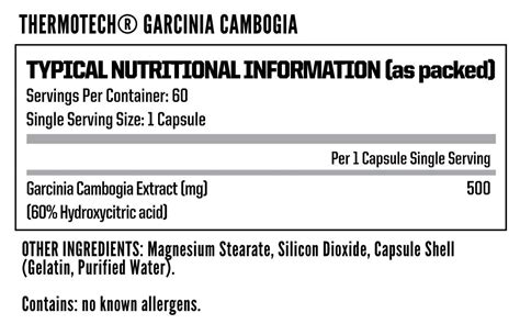 Nutritech Thermotech Garcinia Cambogia Legion Health