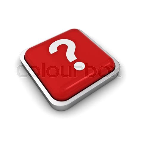 Question Mark Button Isolated Over Stock Image Colourbox