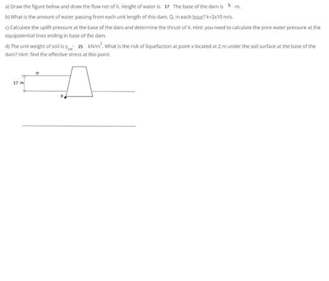 Solved A Draw The Figure Below And Draw The Flow Net Of It Chegg Com