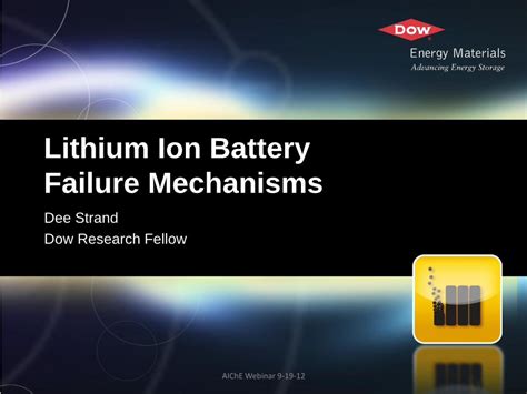 PDF Lithium Ion Battery Failure Mechanisms There Are Many Failure Modes Mechanisms In LIBs