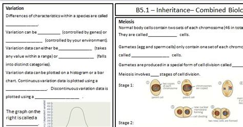 OCR Gateway GCSE Comb Science Biology B Revision Mat Teaching Resources