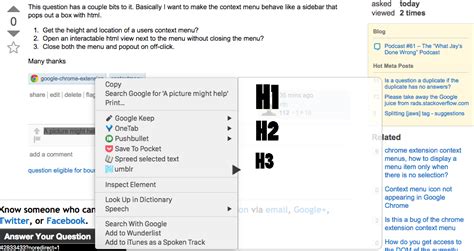 Using Chrome Extension Contextmenu How To Open A Small View Right Next