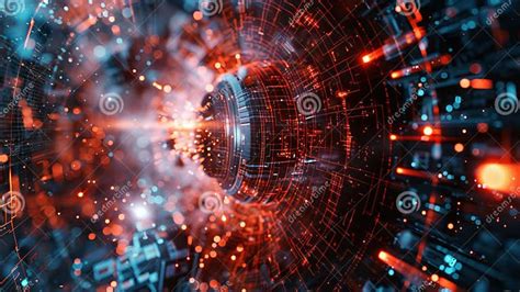 An Abstract Depiction Of A Futuristic Cybersecurity Network Featuring Digital Locks Shields