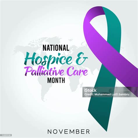 11월은 전국 호스피스 및 완화 치료의 달입니다 인사말 카드 포스터 및 배너에 적합합니다 호스피스에 대한 스톡 벡터 아트 및 기타 이미지 Istock