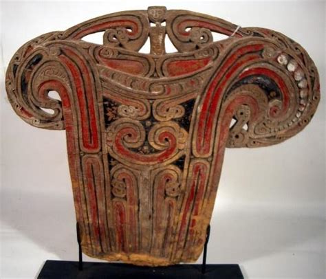 A Fine And Old Massim Canoe Splash Board Lagim