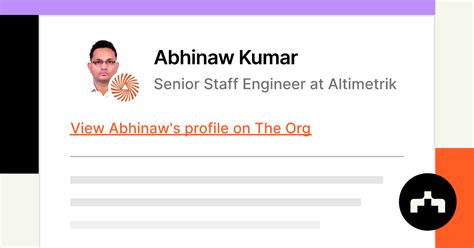 abhinaw kumar senior staff engineer at altimetrik the org