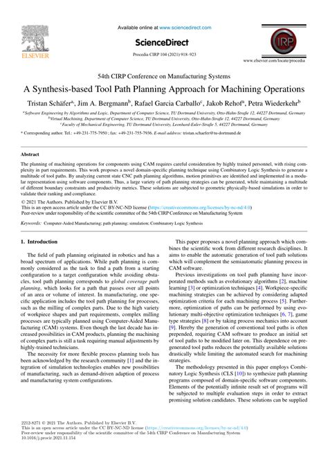 Pdf A Synthesis Based Tool Path Planning Approach For Machining