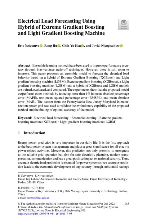 Pdf Electrical Load Forecasting Using Hybrid Of Extreme Gradient Boosting And Light Gradient