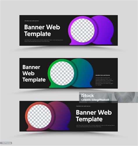 따옴표와 사진에 대한 거품 모양과 검은 색 수평 벡터 웹 배너의 템플릿 가리기에 대한 스톡 벡터 아트 및 기타 이미지 가리기 개념 개체 그룹 Istock