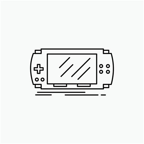 Console Device Game Gaming Psp Line Icon Vector Isolated Illustration 13029784 Vector Art
