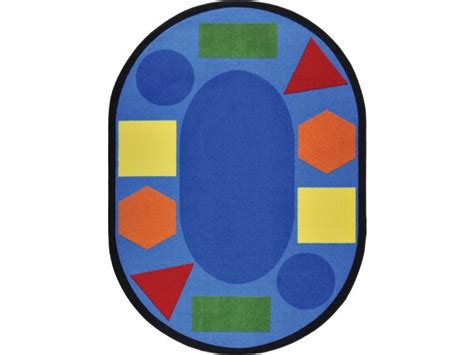 Sitting Shapes Oval Classroom Rug 54x78 Shapes And Solid Rugs