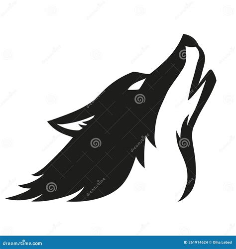 Black Head Wolf Logo Stock Vector Illustration Of Tattoo 261914624