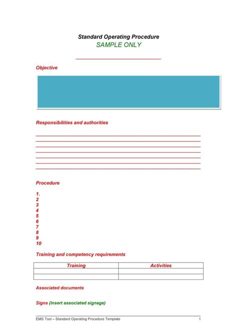 48 Best Standard Operating Procedure Sop Templates