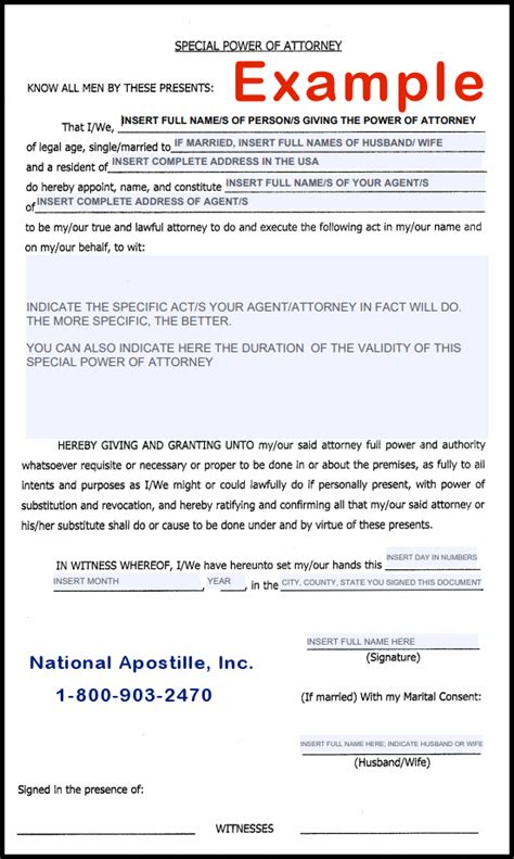 Special Power Of Attorney Apostille Philippines