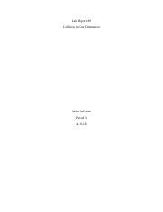 Physics Lab Collision Docx Lab Report Collision In One Dimension Matt Sullivan Period