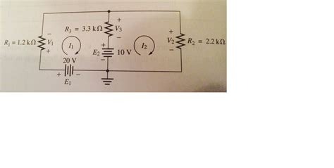 solved use mesh analysis to find i1 i2 ir3 v1 v2 and v3