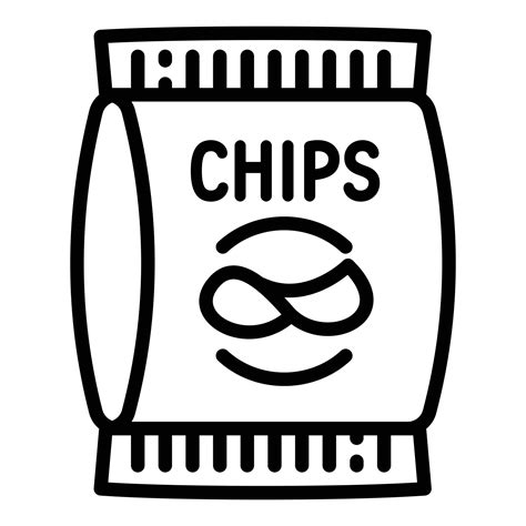 Chips Package Icon Outline Style 14316107 Vector Art At Vecteezy