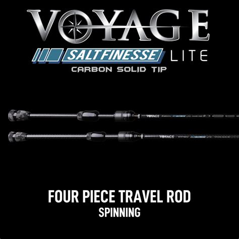 Bone Voyage Salt Finesse Lite ~ Four Piece Spinning Travel Rod Series