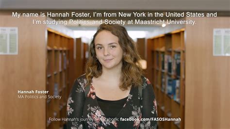 Hannah Foster Ambassador Politics And Society 2019 2020 Youtube