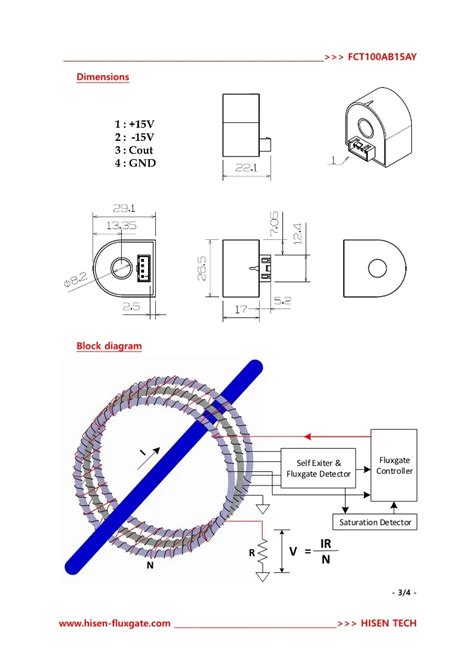 Fluxgate Current Sensor 100a 0 01 8 2mm Inner Size 1500 1 Buy