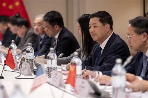 Dhs Secretary Alejandro Mayorkas Participates In A Bilateral Meeting With Minister Wang Xiaohong