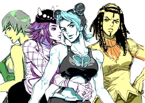 Kujo Jolyne Narciso Anasui Foo Fighters And Ermes Costello Jojo No