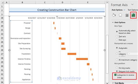 How To Create Construction Bar Chart In Excel With Easy Steps