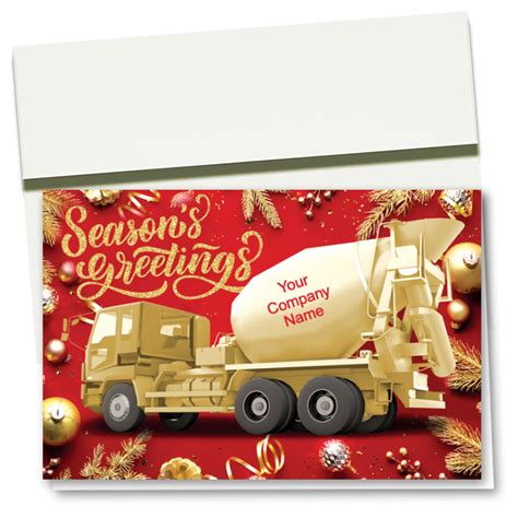Construction Christmas Cards Gold Glitter Concrete Sole Source