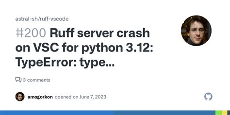 Ruff Server Crash On Vsc For Python 312 Typeerror Type Typingtypevar Is Not An Acceptable