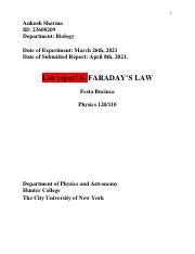 Lab 6 Ankush Sharma Pdf 1 Ankush Sharma ID 23608209 Department Biology Date Of Experiment