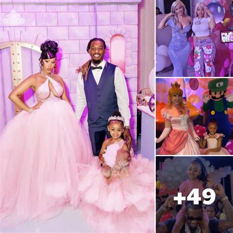 Cardi B And Offset Reunite To Throw An Epic Super Mario Themed Party To Celebrate Their Daughter
