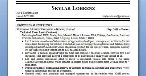 Senior Software Engineer Contract Sample Resume Format In Word Free Download