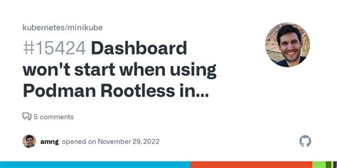 Dashboard Wont Start When Using Podman Rootless In Offline Mode