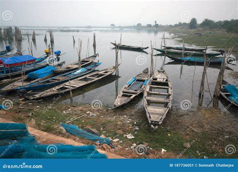Boat Pattern At Chilika Lake Rambha Odisha Stock Image Image Of