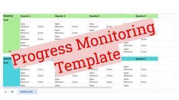IEP Goal Progress Monitoring Template By Katie D TPT