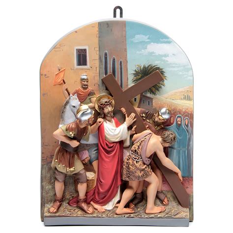 Vía Crucis 15 Estaciones Clásica En Relieve Pasta Venta Online En Holyart