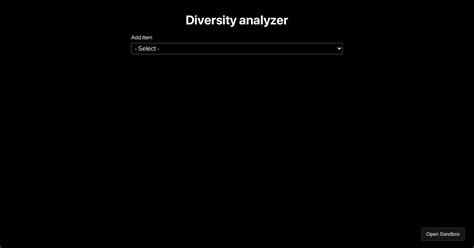 Diversity Analyzer Codesandbox