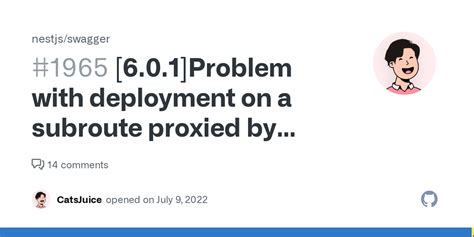 601 Problem With Deployment On A Subroute Proxied By Nginx · Issue 1965 · Nestjsswagger