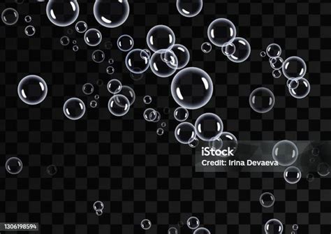 투명한 추상적 배경에 둥근 투명 하고 투명한 사실의 비누 거품 벡터 기포에 대한 스톡 벡터 아트 및 기타 이미지 기포 불기