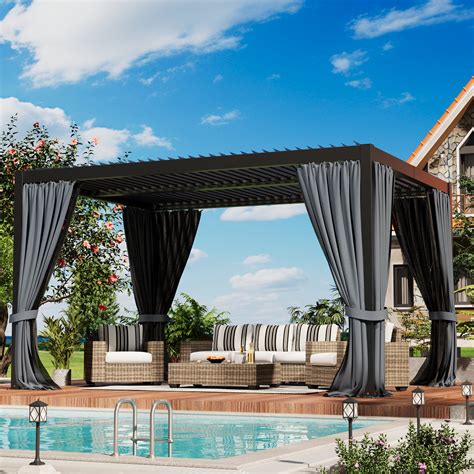 Elegant Pergola With Metal Roof For Outdoor Living