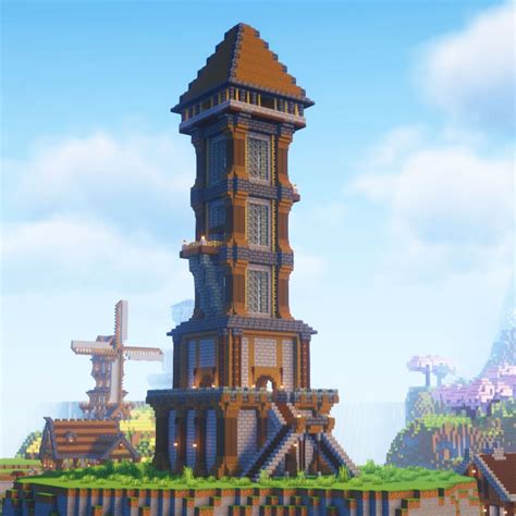 Minecraft Medieval Tower Tutorial Minecraft Medieval Tower Minecraft
